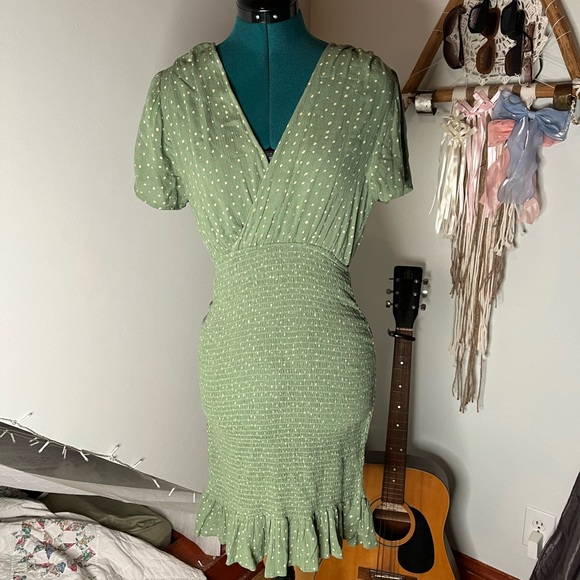 miami | Dresses | Floral Print Miami Mini Dress Dark Green | Poshmark